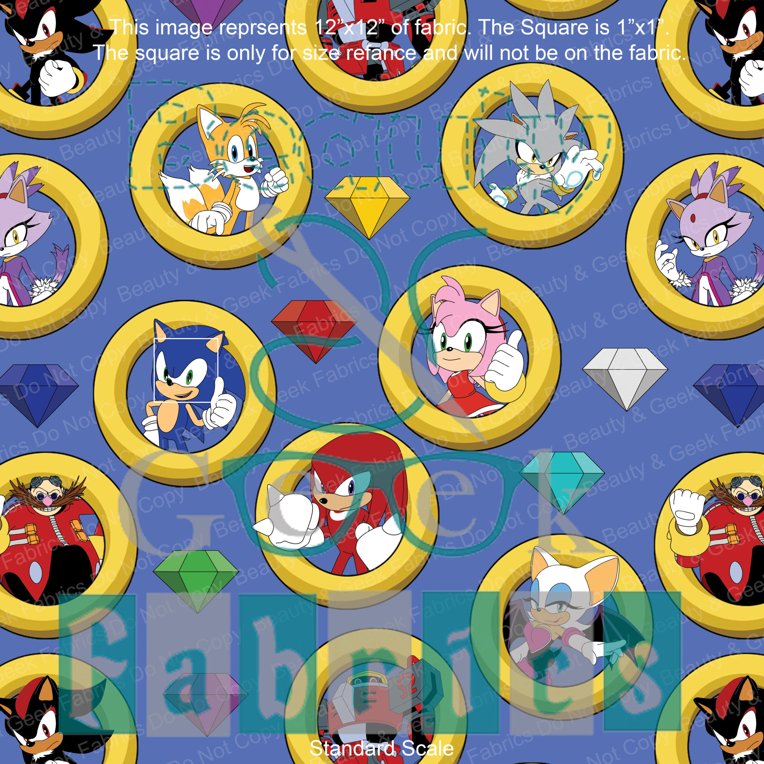 Blue Hedgehog Rings - Preorder - Beauty & Geek Fabrics