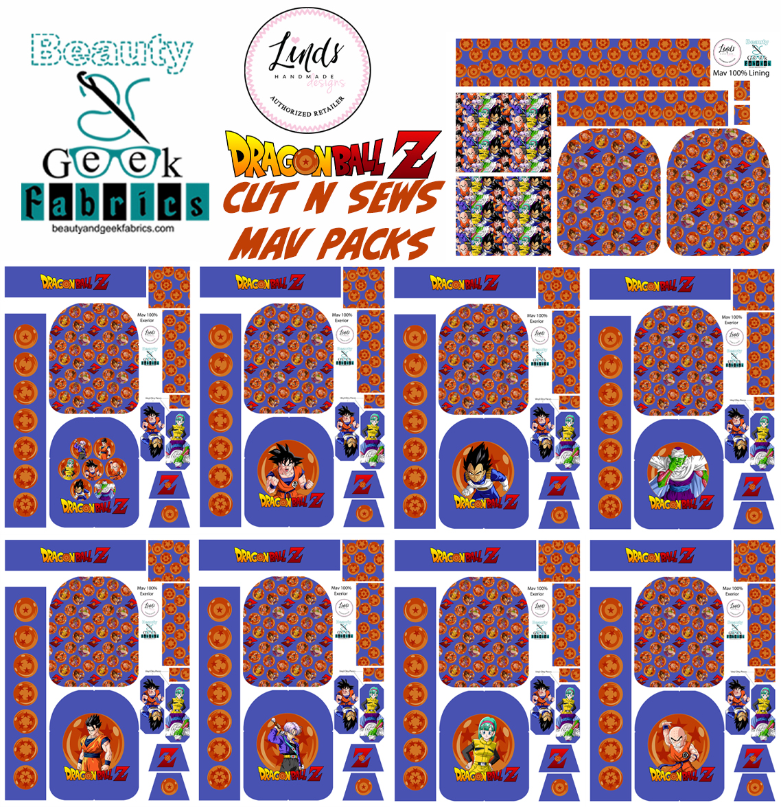 DBZ - Cut and Sew - Mav Pack - PP Preorder - Beauty & Geek Fabrics